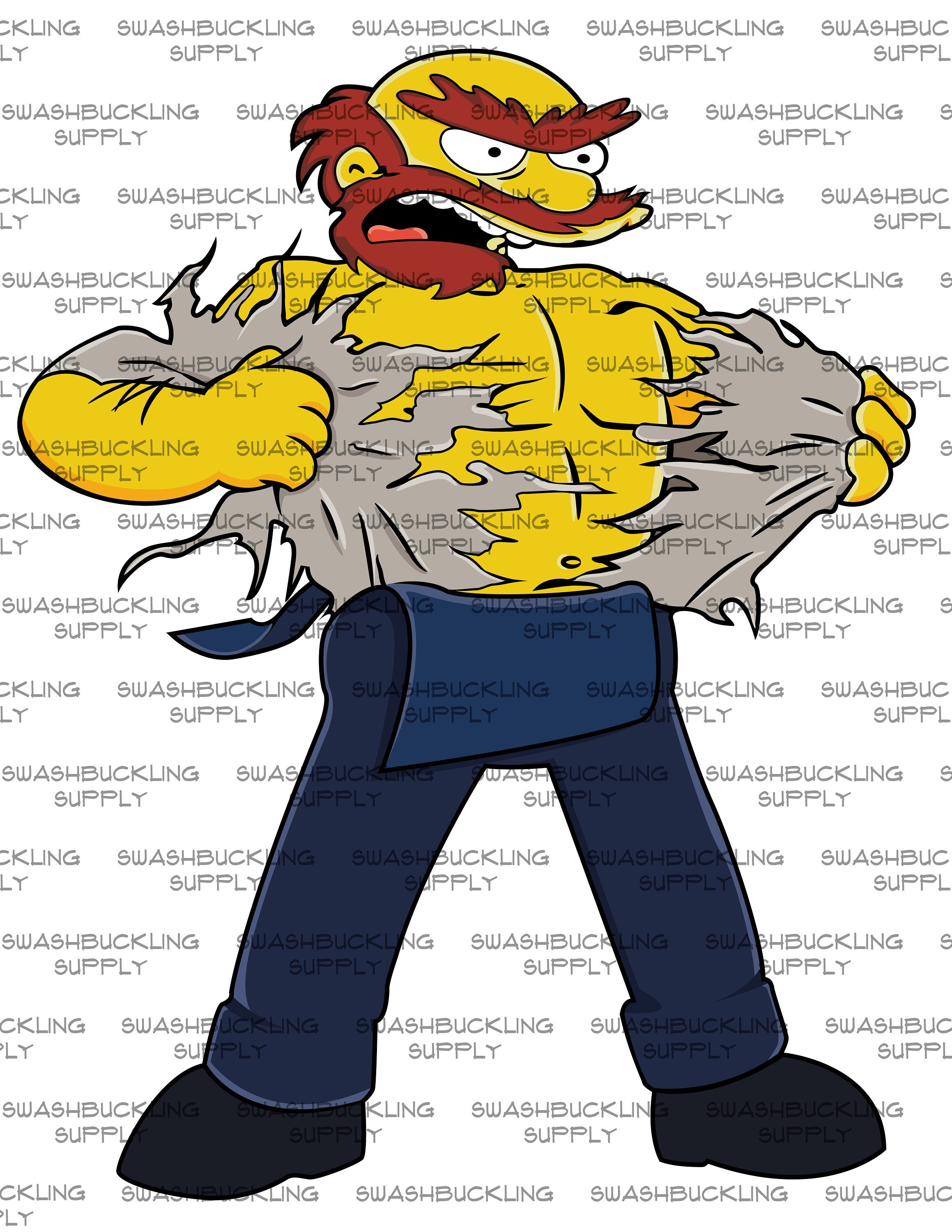 Grease Me Up Groundskeeper Willie The Simpsons Etsy