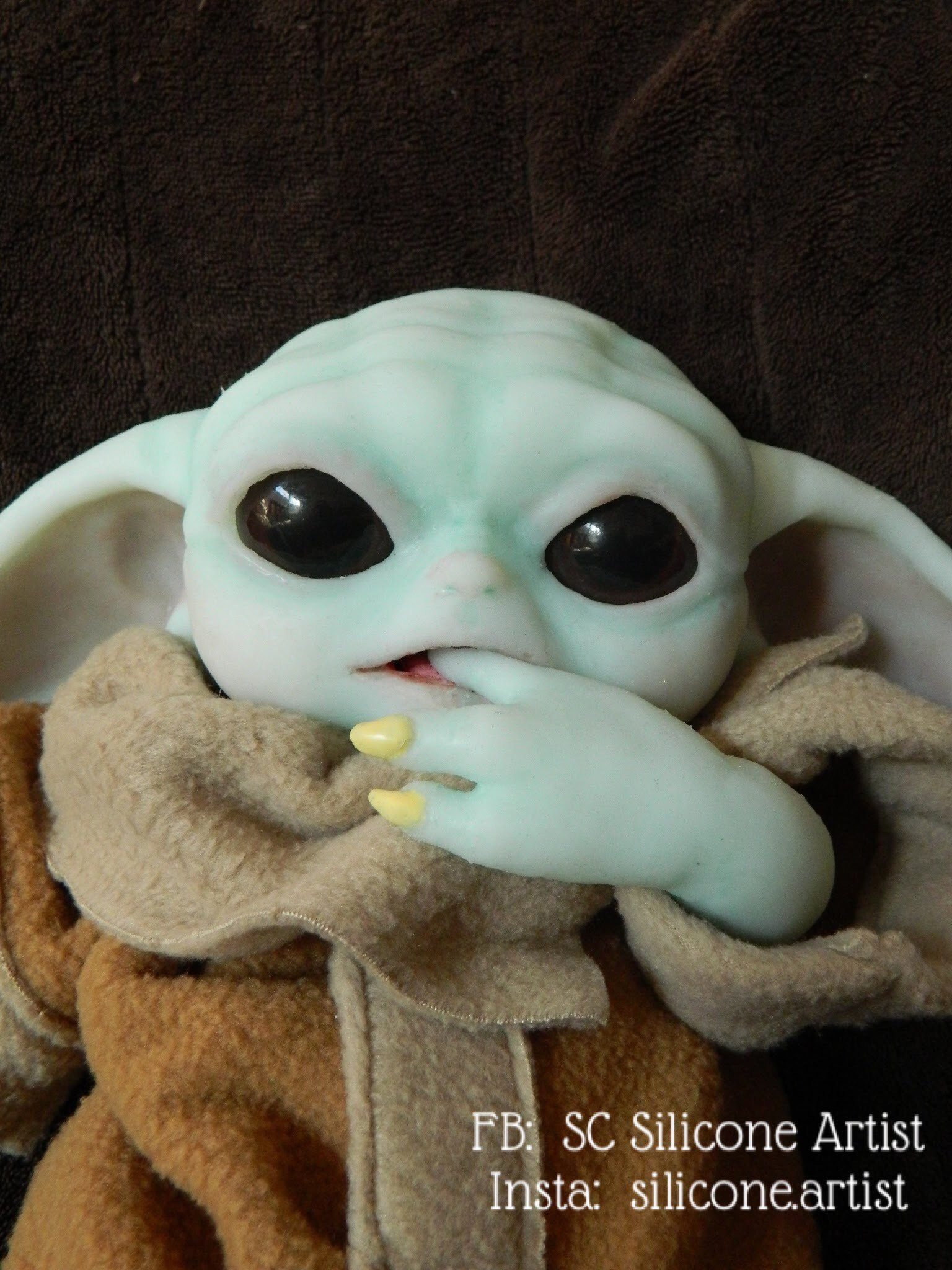 Full Body Soft Silicone Alien Baby Yoda Inspired Large | Etsy