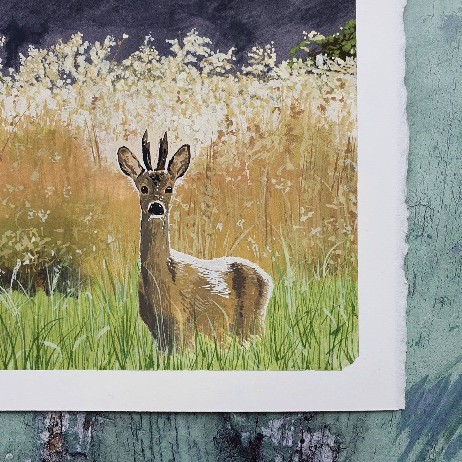 Original Gouache Painting at One | Etsy