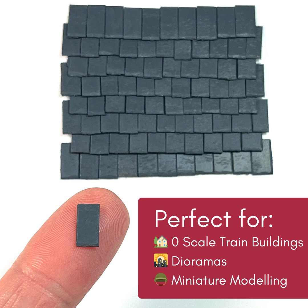 1:48th Scale 0 Scale Miniature Model Train / Railway Diorama Roof Wall ...