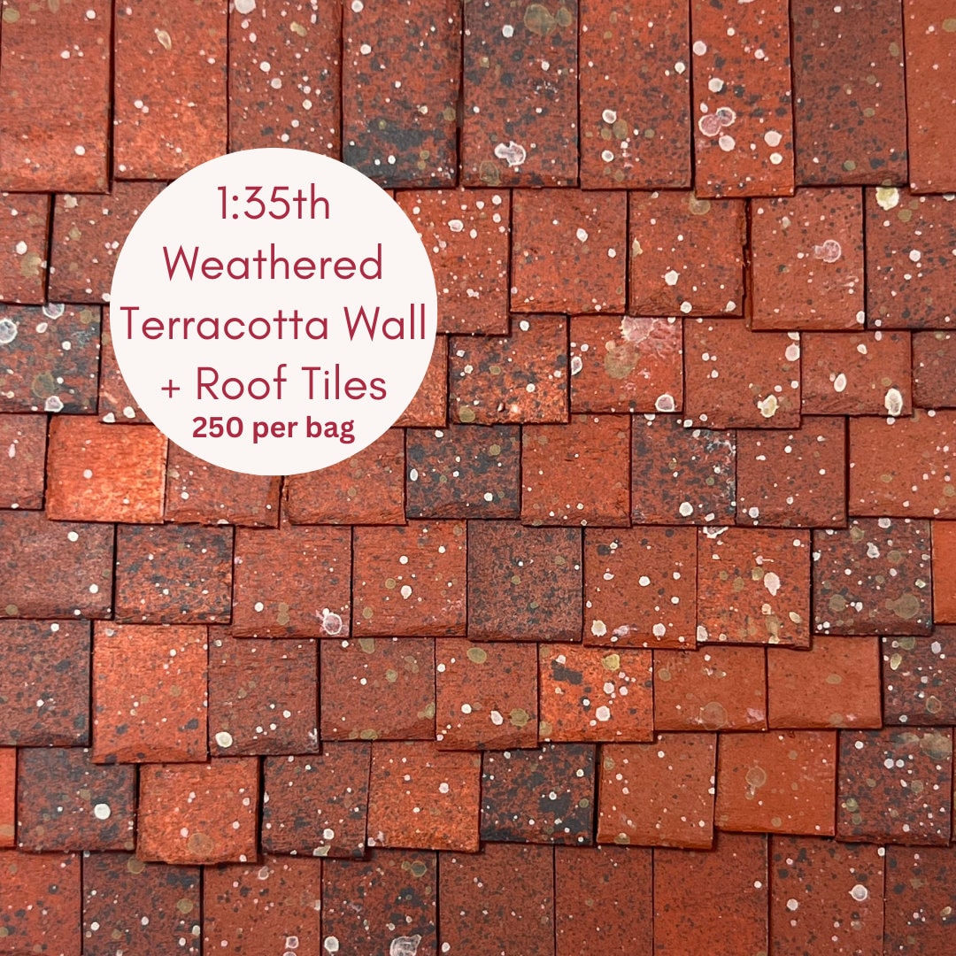 1:35th Scale Miniature Model Dollhouse Diorama Roof Wall Tiles Slates ...