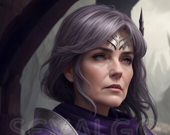 Cleric, Paladin, Woman, Warrior, Healer, Dark Fantasy Art, Digital ...
