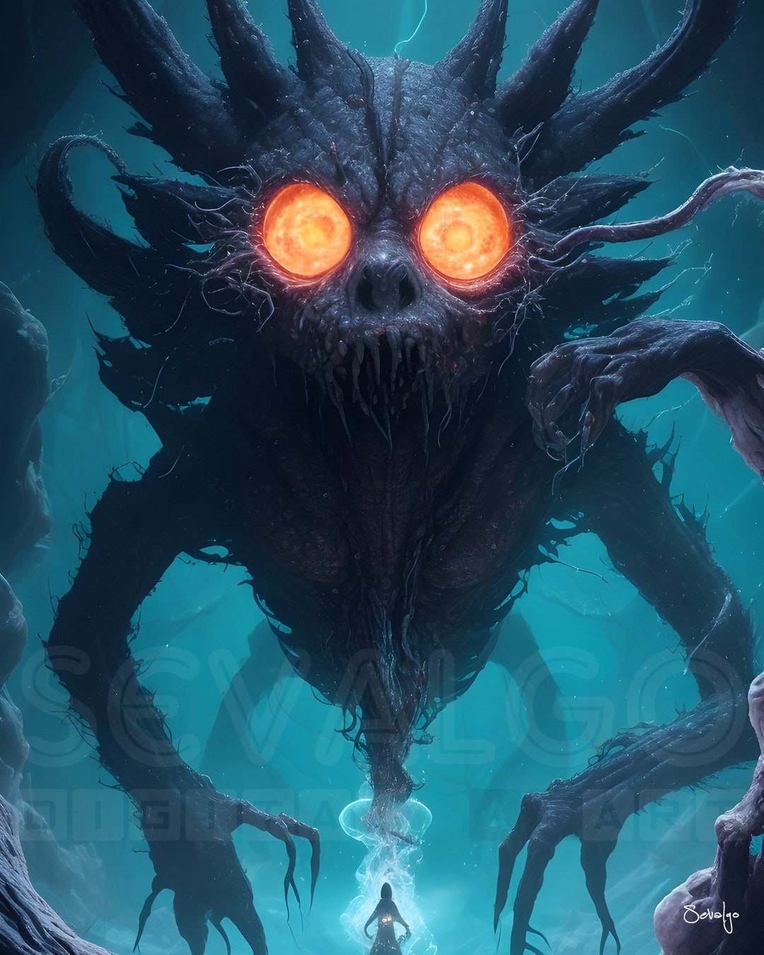 Entity, Terror, Eye, Sentinel, Dark Fantasy Art, Digital Painting ...