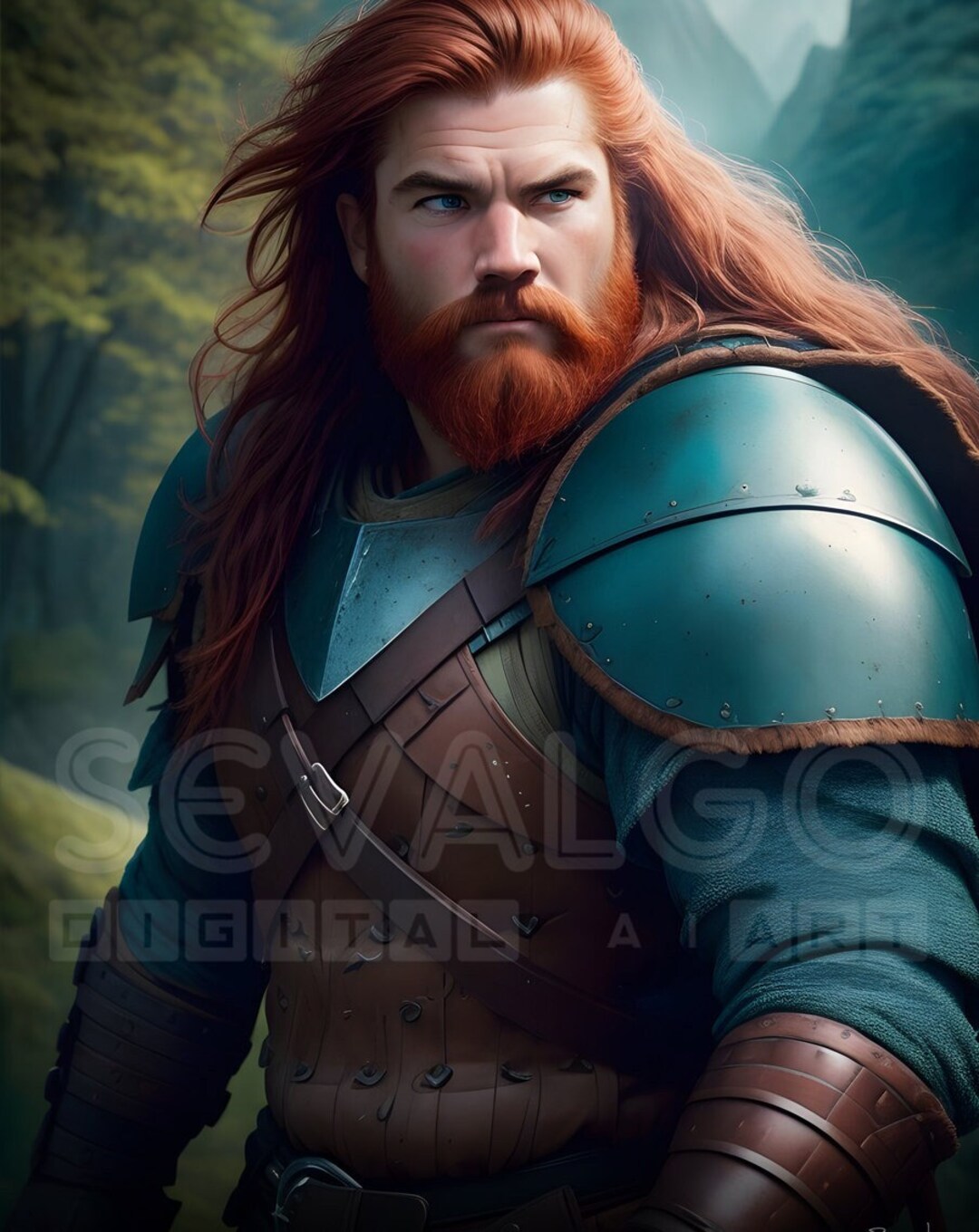 Barbarian, Warrior, Fighter, Hunter, Dark Fantasy Art, Digital Painting ...