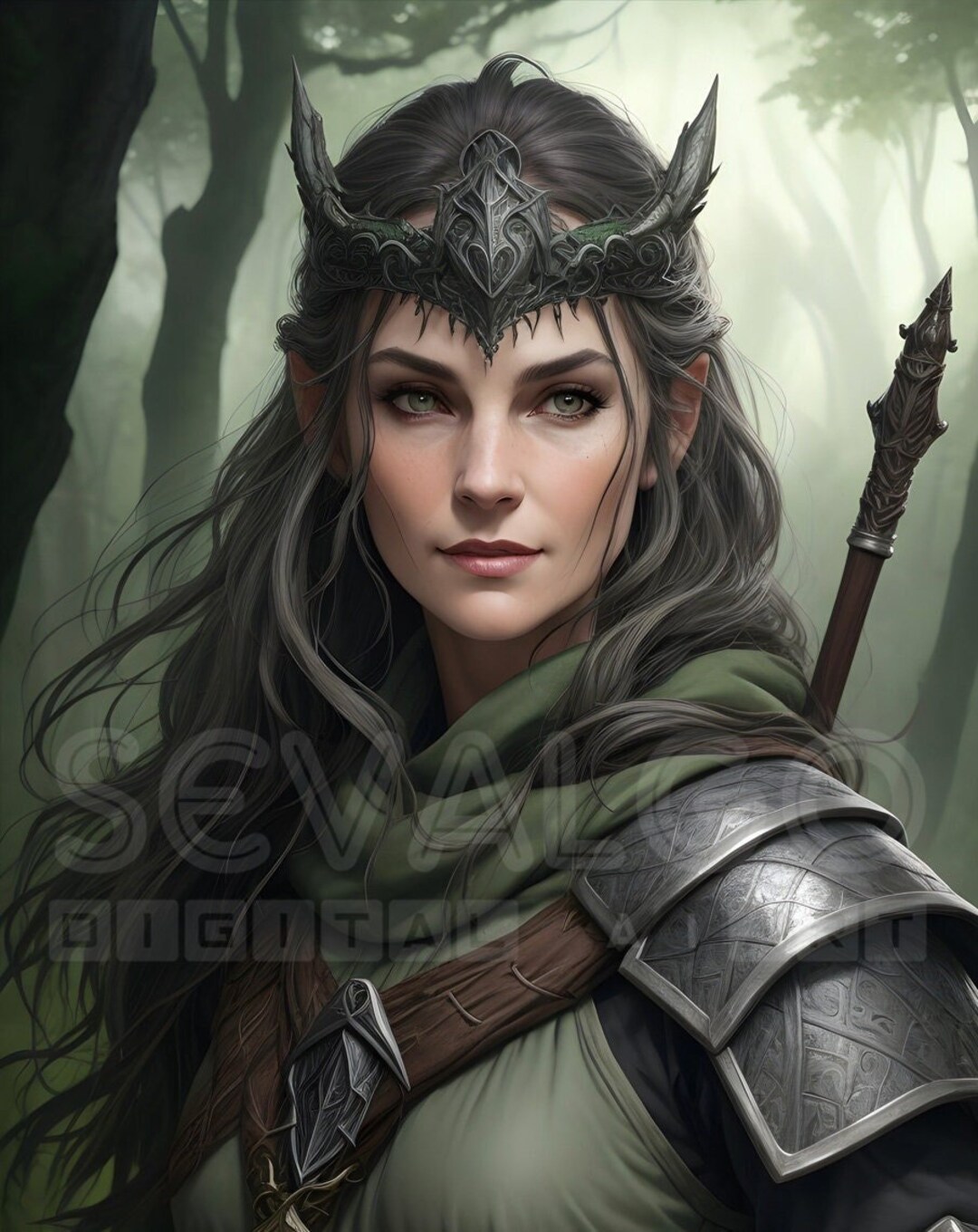 Warrior, Ranger, Woman, Fighter, Dark Fantasy Art, Digital Painting, Ai ...