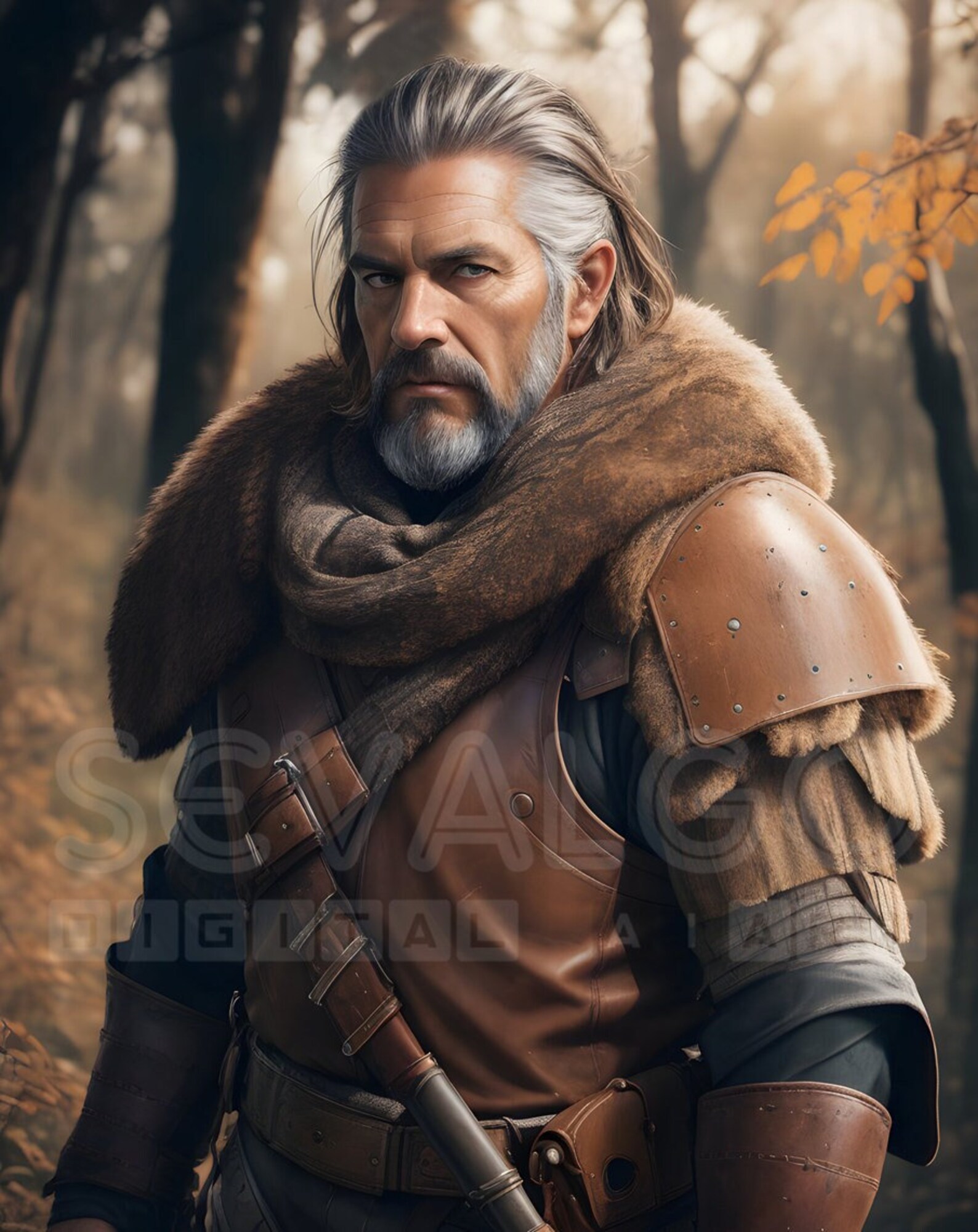 Warrior, Ranger, Fighter, Hunter, Dark Fantasy Art, Digital Painting ...