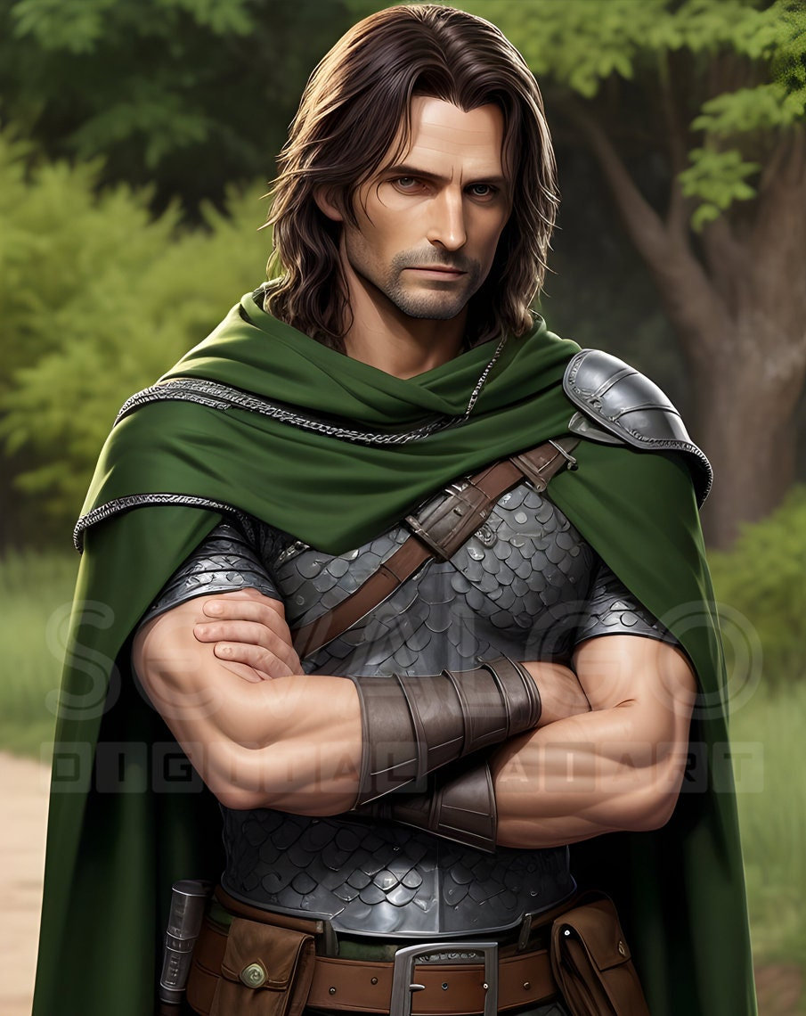Warrior, Ranger, Aragorn, Hunter, Dark Fantasy Art, Digital Painting ...