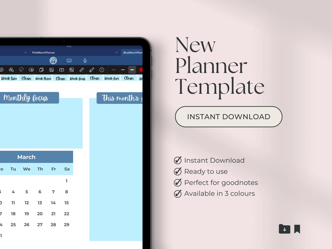 Good Notes Digital Yearly Calendar Template Digital Planner, Goodnotes ...