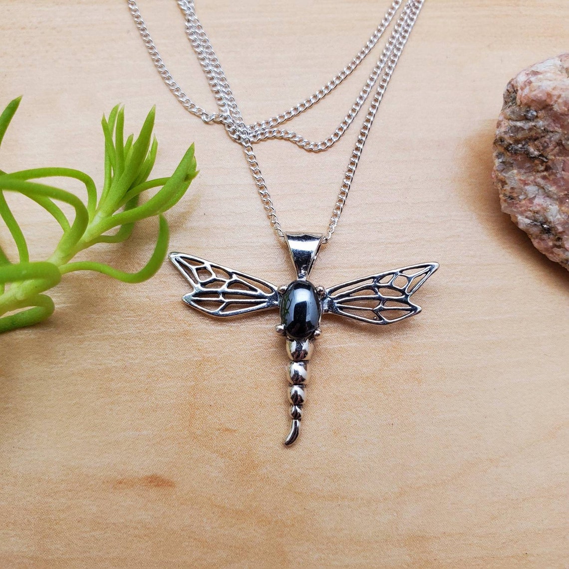 925ForHer Dainty Dragronfly Necklace Pendant With Silver Chain | Etsy