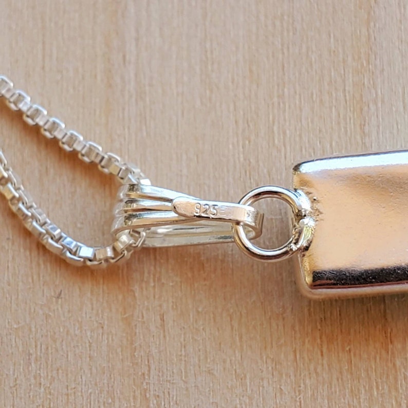 925forher Long Rectangle Turquoise Necklace Pendant With - Etsy