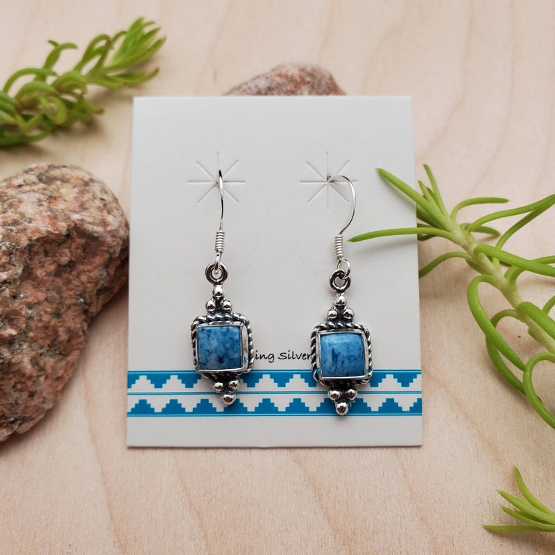 Denim Blue Earrings - Etsy