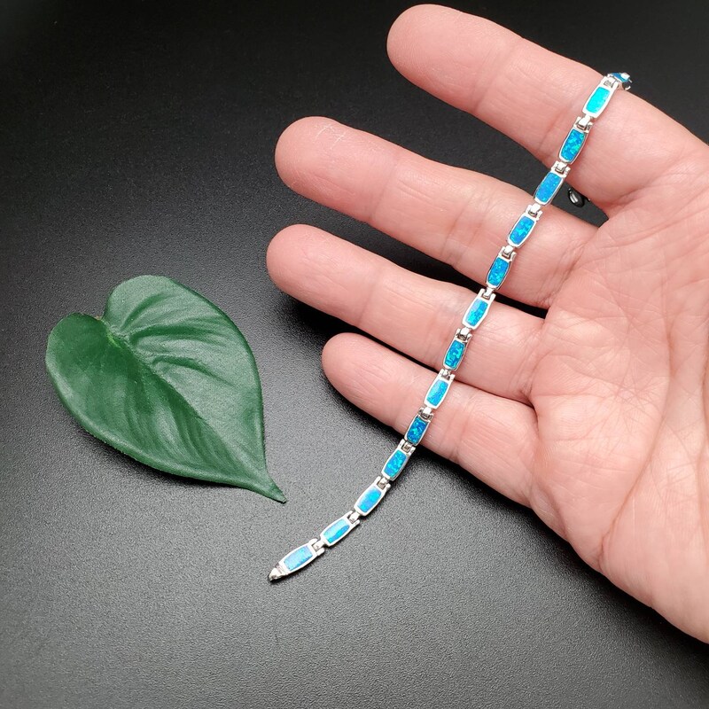 Blue Opal Bracelet for Women - Etsy