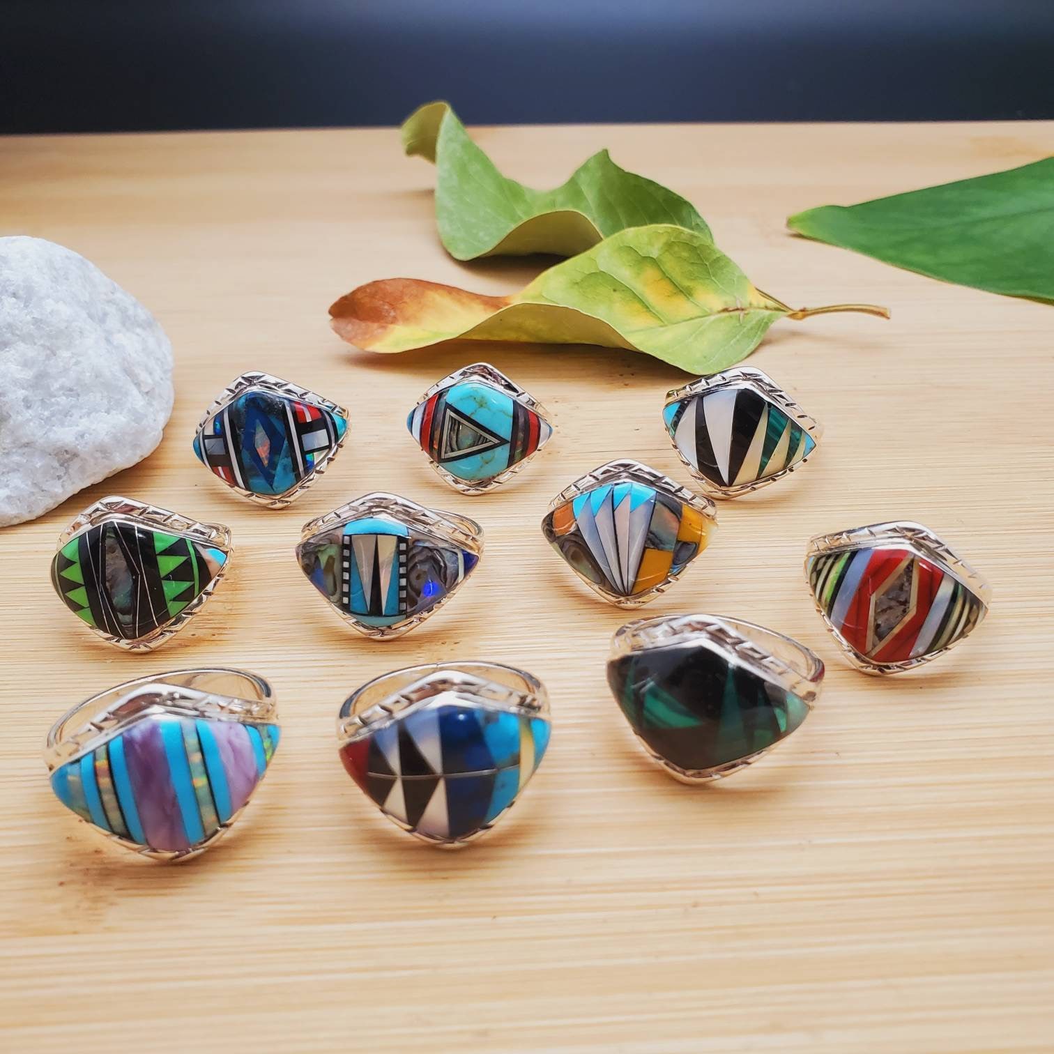 Inlay Ring 435 Lovely Southwest Ring Size 9 3/4 US - Etsy