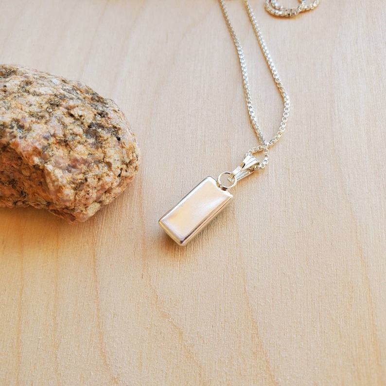 925forher Long Rectangle Turquoise Necklace Pendant With - Etsy