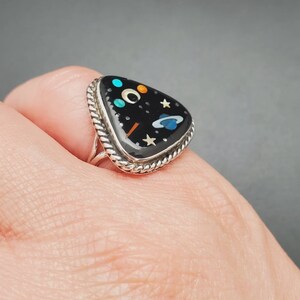 Inlay Ring #472 | Lovely Micro Inlay Southwest Ring Size | Sterling ...