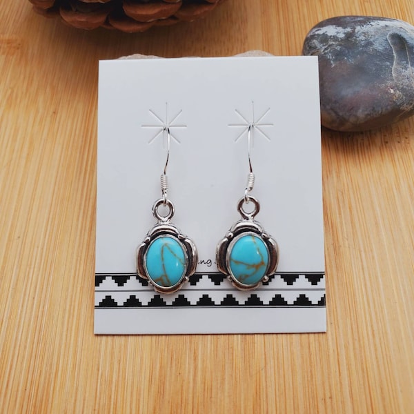 Kingman Turquoise Earrings - Etsy