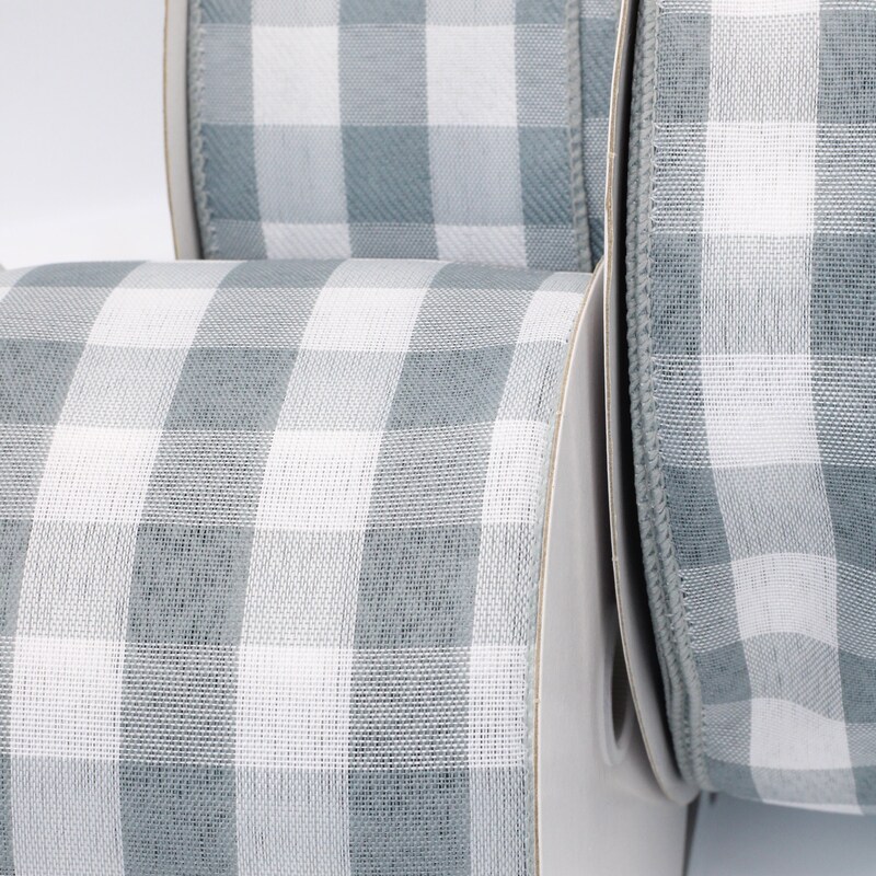 Gray Plaid Ribbon - Etsy