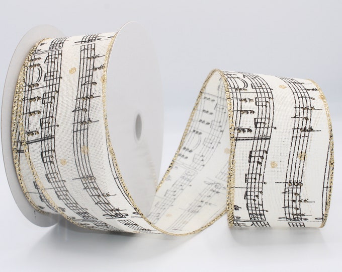 Melody Ribbon, Musical Ribbon,2.5, Wired , Christmas Ribbon - Etsy