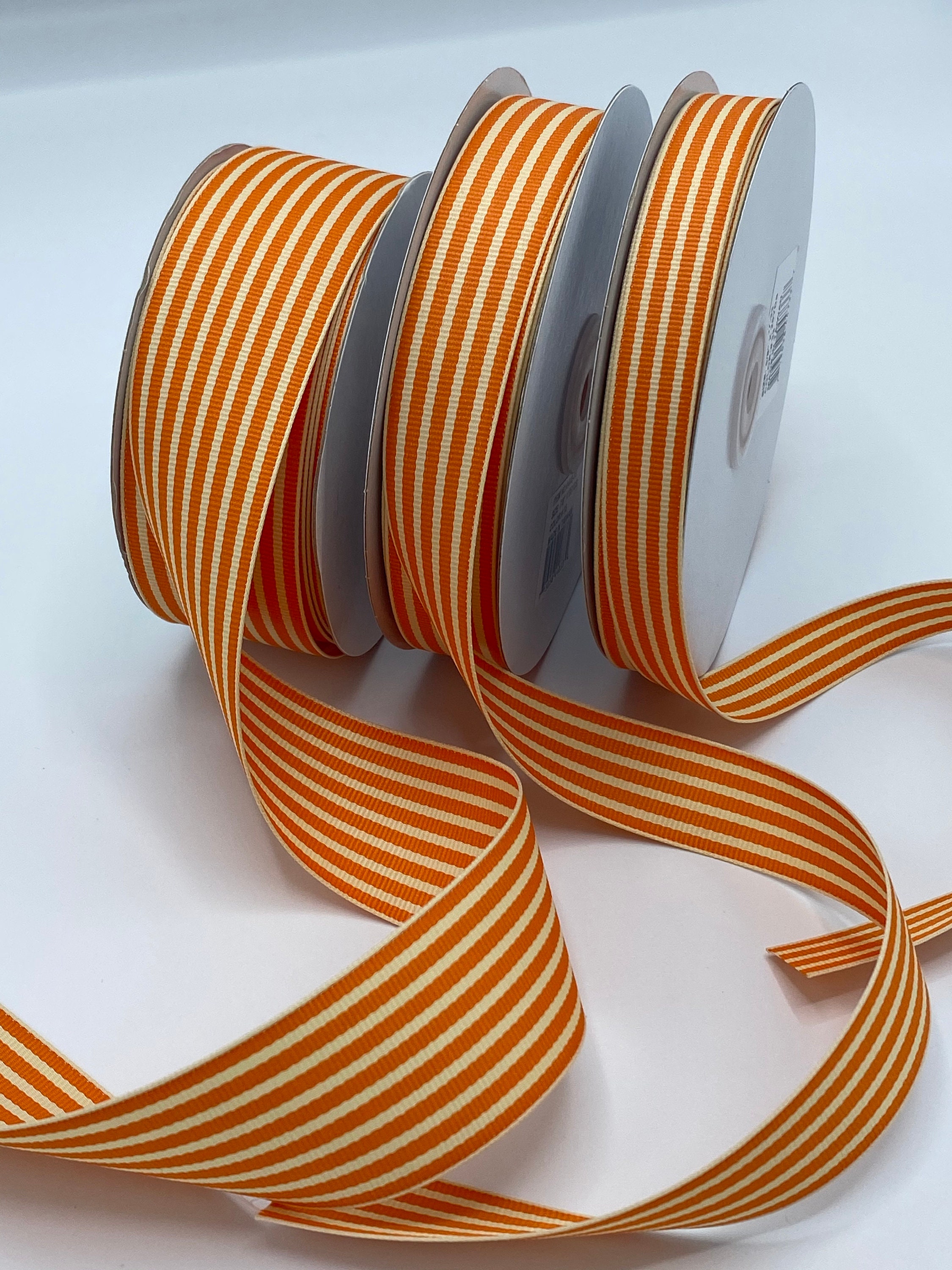 Stripes Ribbon,grosgrain,5/8”,7/8”,1.5”black,orange,green,kiwi,red ...