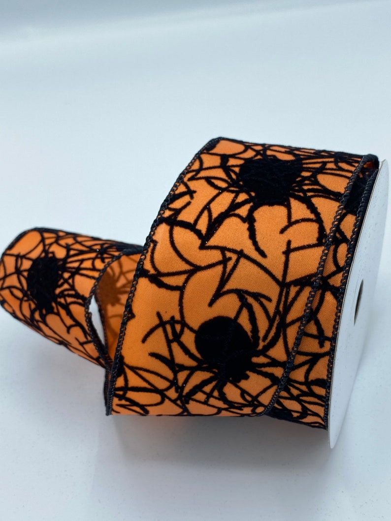 Cobwebs Halloween Ribbon Spider Ribbon - Etsy
