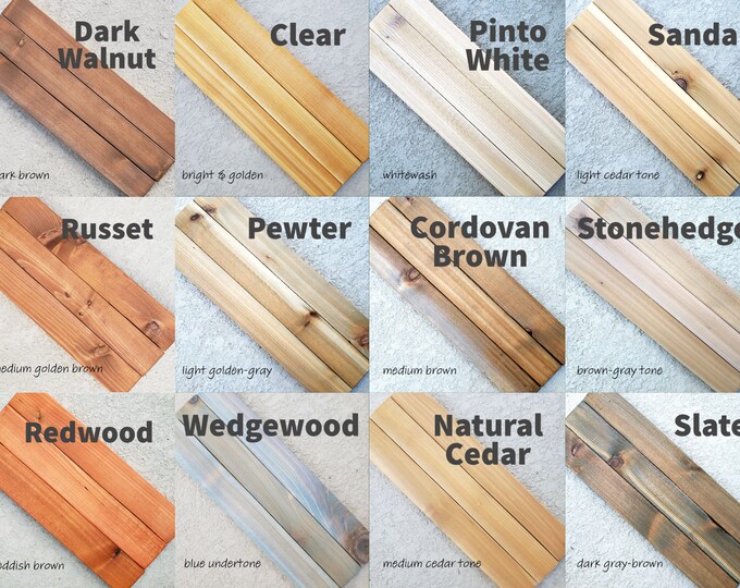 Stained Cedar Samples - Etsy