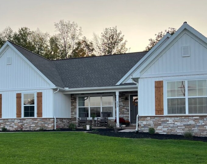 Cedar Shutter Set Custom Rustic Modern Farmhouse Decor Exterior - Etsy