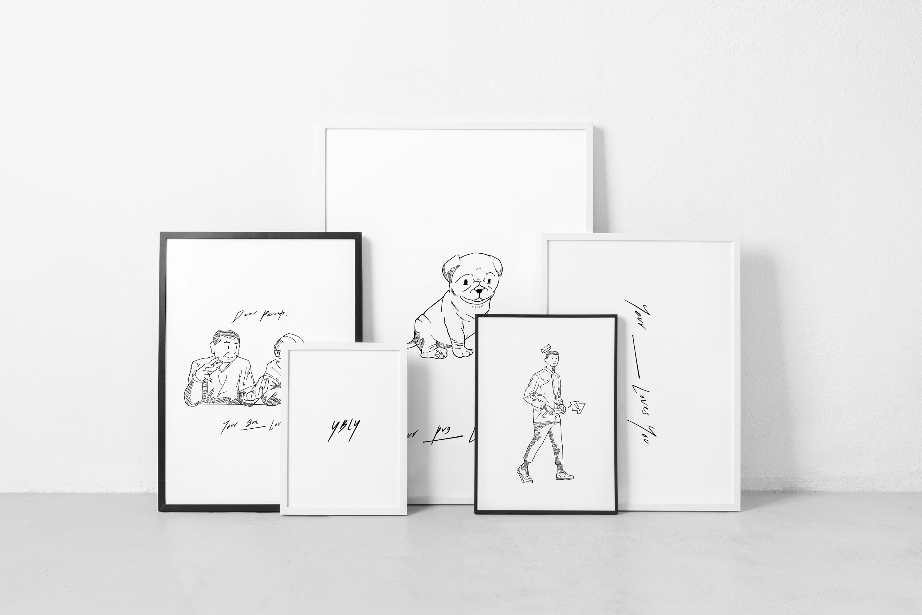 Pug Poster Dog Artwork Dog Posters Dog Portrait Pet - Etsy