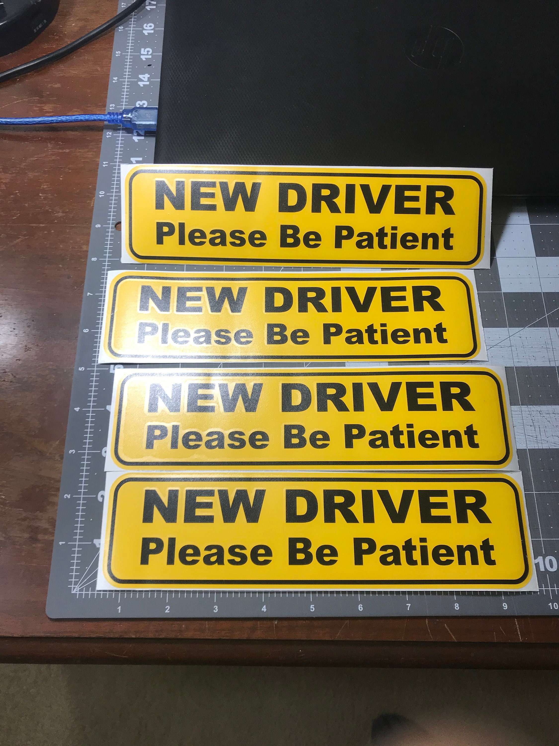 Pair NEW DRIVER Please Be Patient Bumper Sticker Student | Etsy