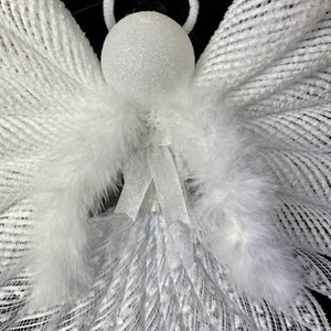 Snowy White Angel Tree Topper by Fofa Home Decor, Ready to Ship - Etsy