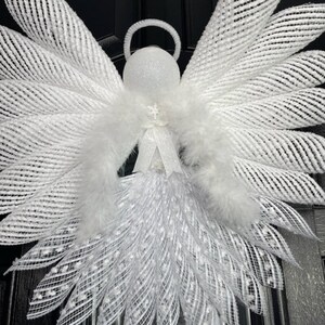 Snowy White Angel Tree Topper by Fofa Home Decor, Ready to Ship - Etsy