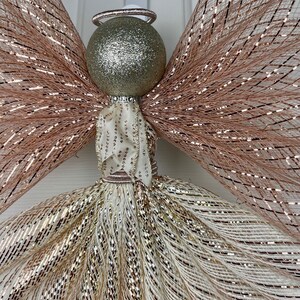 Rose Gold Angel Tree Topper Wreath Ornament by Fofa Home Decor, Ready ...