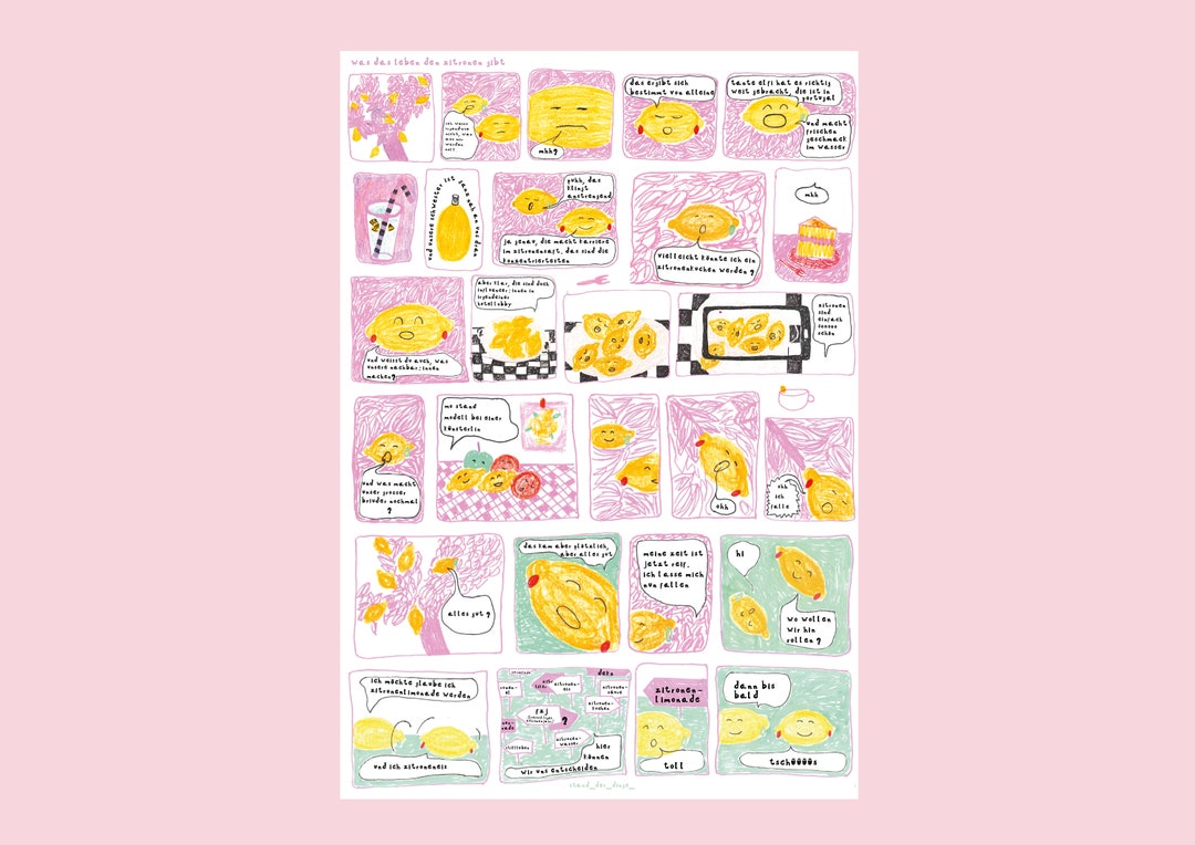 Lemon Comic A4 What Life Gives to Lemons Digital Print - Etsy