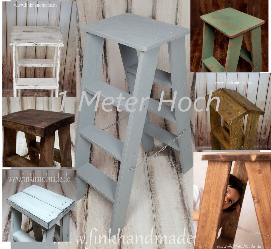 Wooden Ladder 120cm Wooden Stairs Ladder Step Ladder Shot Ladder Props ...