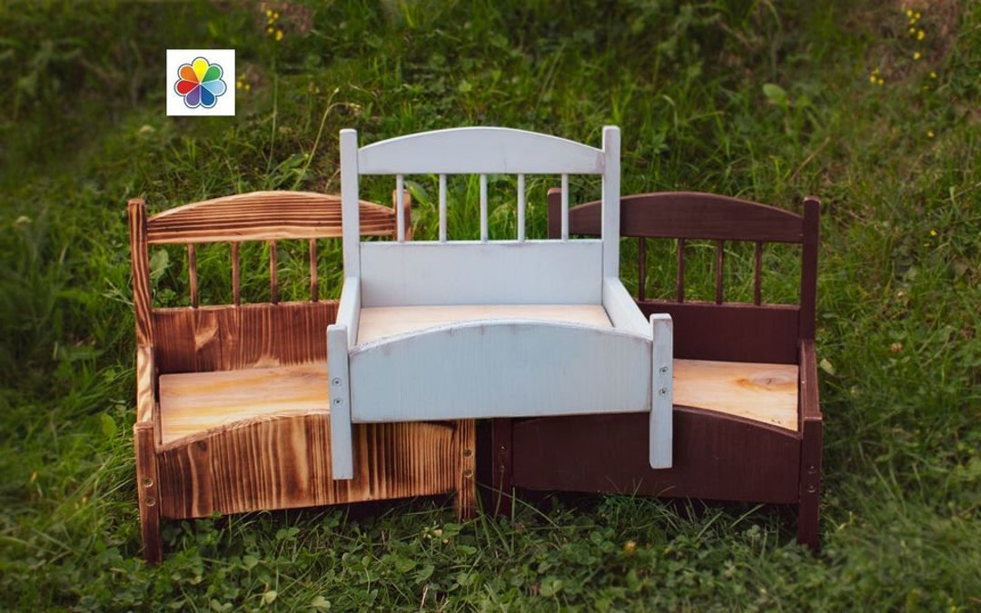 Crib Bed Bunk Decor Wooden Handmade Props Photo Props Studio Posing ...