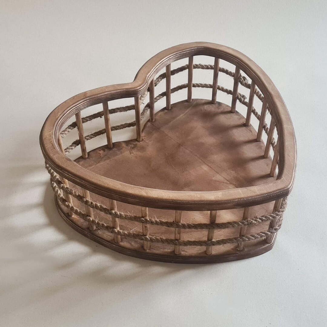 Heart Bowl Heart Bed Bowl Basket Photo Props Box, Crate, Decoration ...