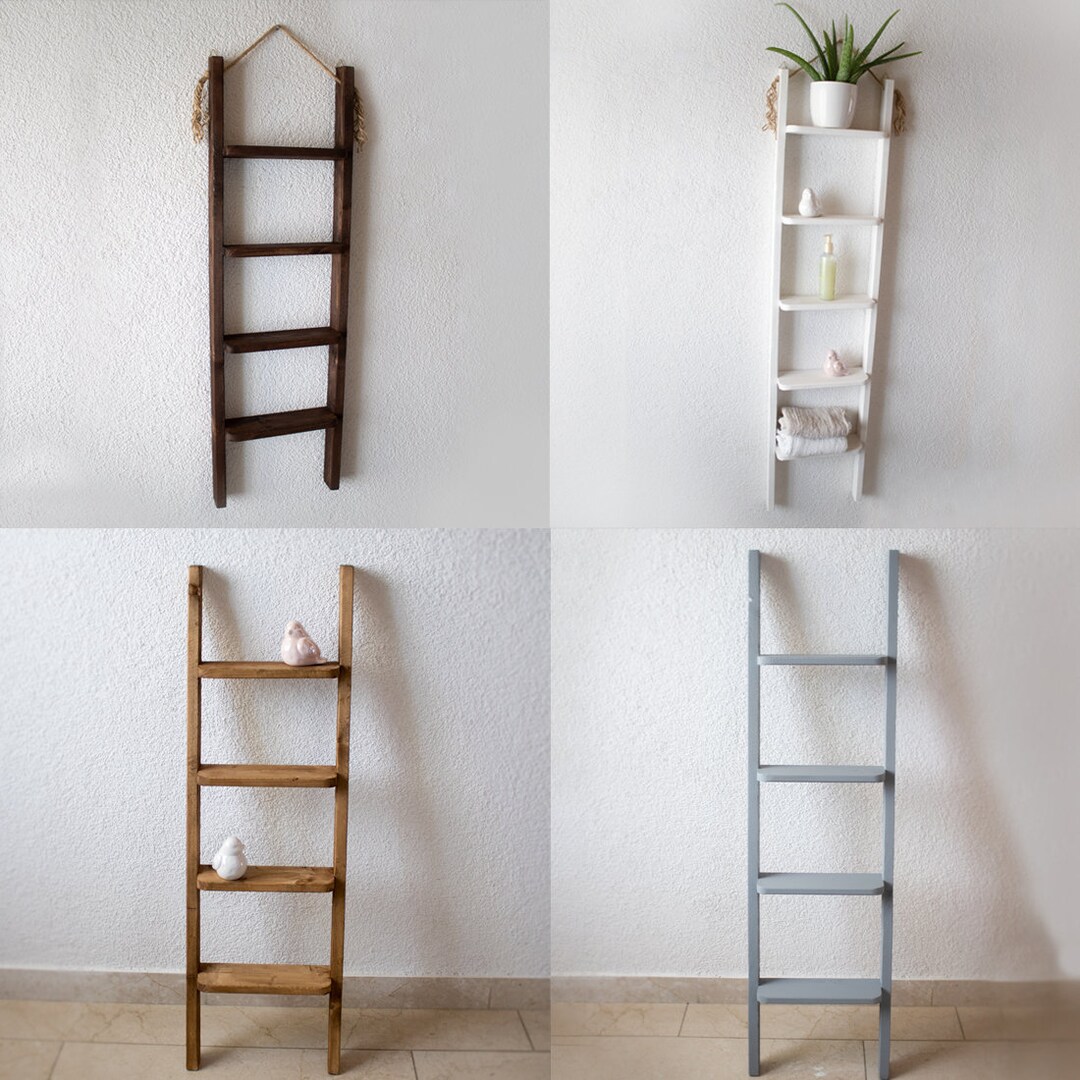 Step Ladder or Wall Ladder, Shelf Wooden Ladder, Wooden Stairs, Step ...