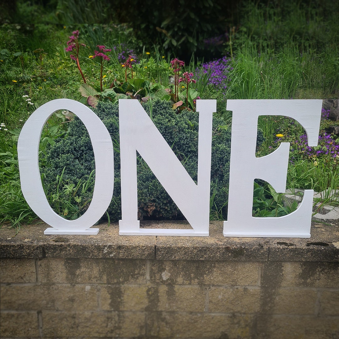 ONE Letters Letters Birthday Photo Props Decorative Wooden Handmade ...