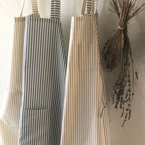Adjustable, French Farmhouse Striped Apron, Matching Aprons, 100% ...