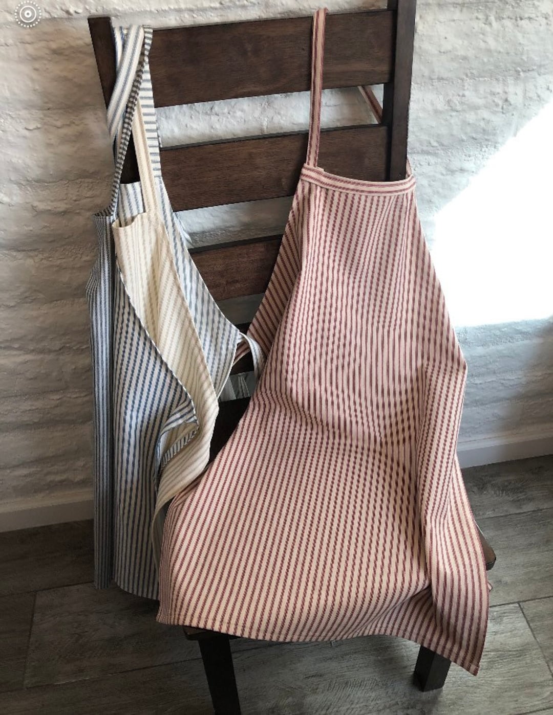 Adjustable, French Farmhouse Striped Apron, Matching Aprons, 100% ...