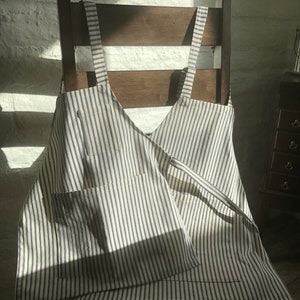 Adjustable, French Farmhouse Striped Apron, Matching Aprons, 100% ...