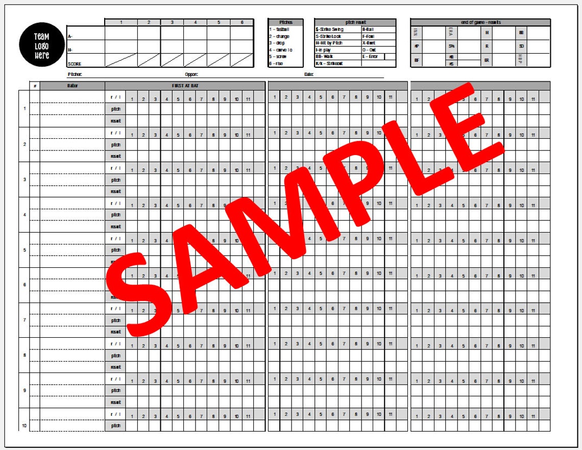 Softball Pitch Tracker - Etsy