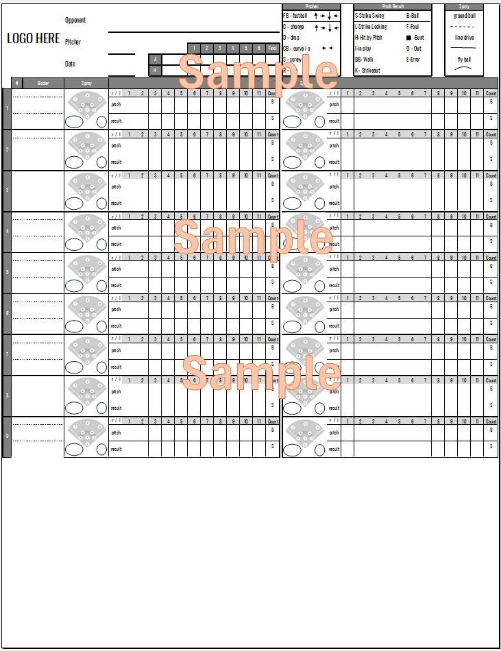 Softball Pitch Tracker - 12 Batter - Etsy