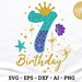 Mermaid 7th Birthday Svg, Seven Mermaid Number Svg - Etsy