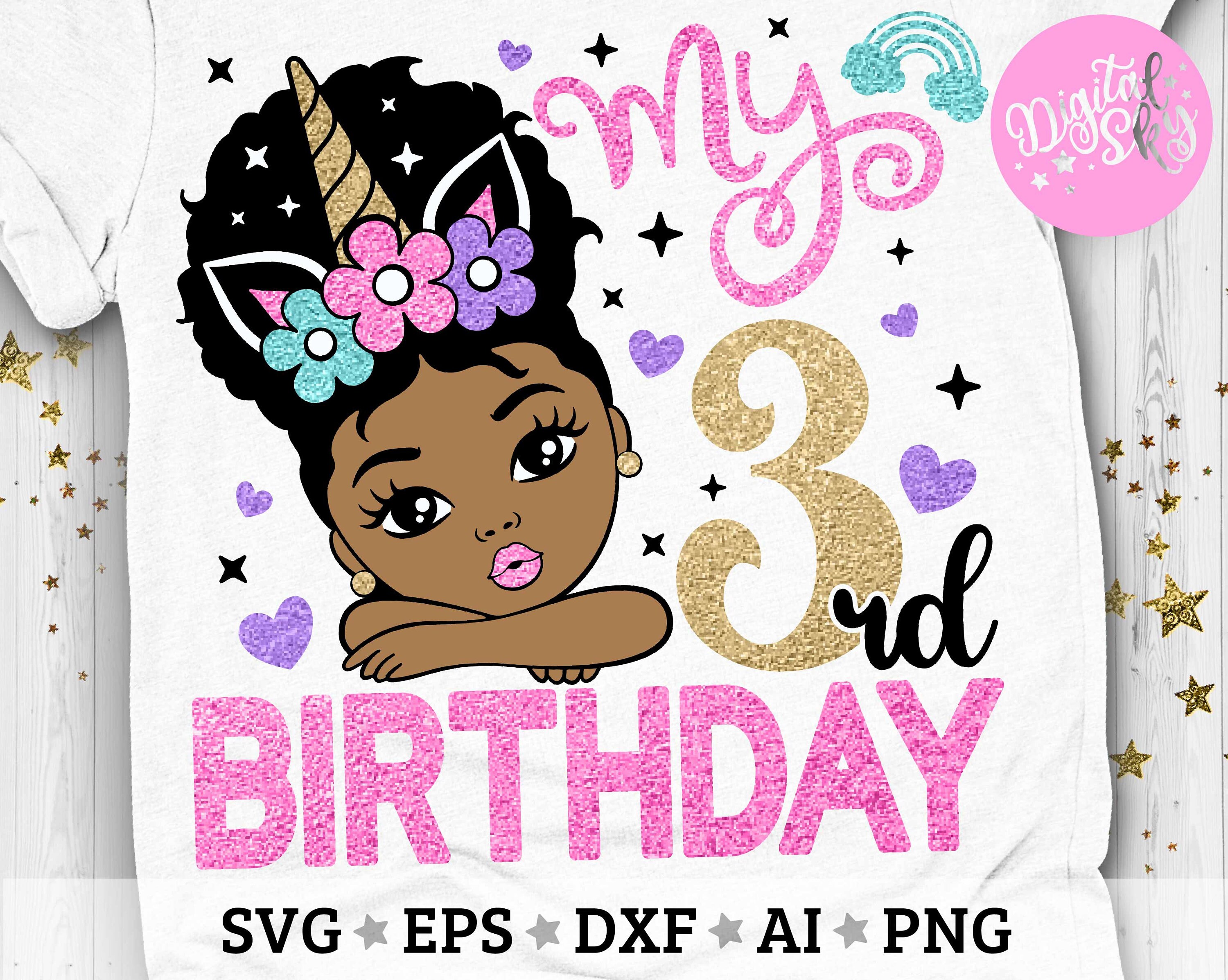 My 3rd Birthday Svg Unicorn Birthday Svg Unicorn Svg - Etsy