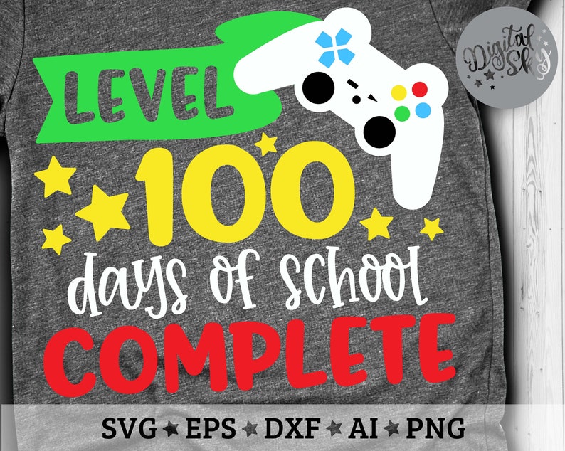 Level 100 Days of School Complete Svg Gaming 100 Days Svg - Etsy