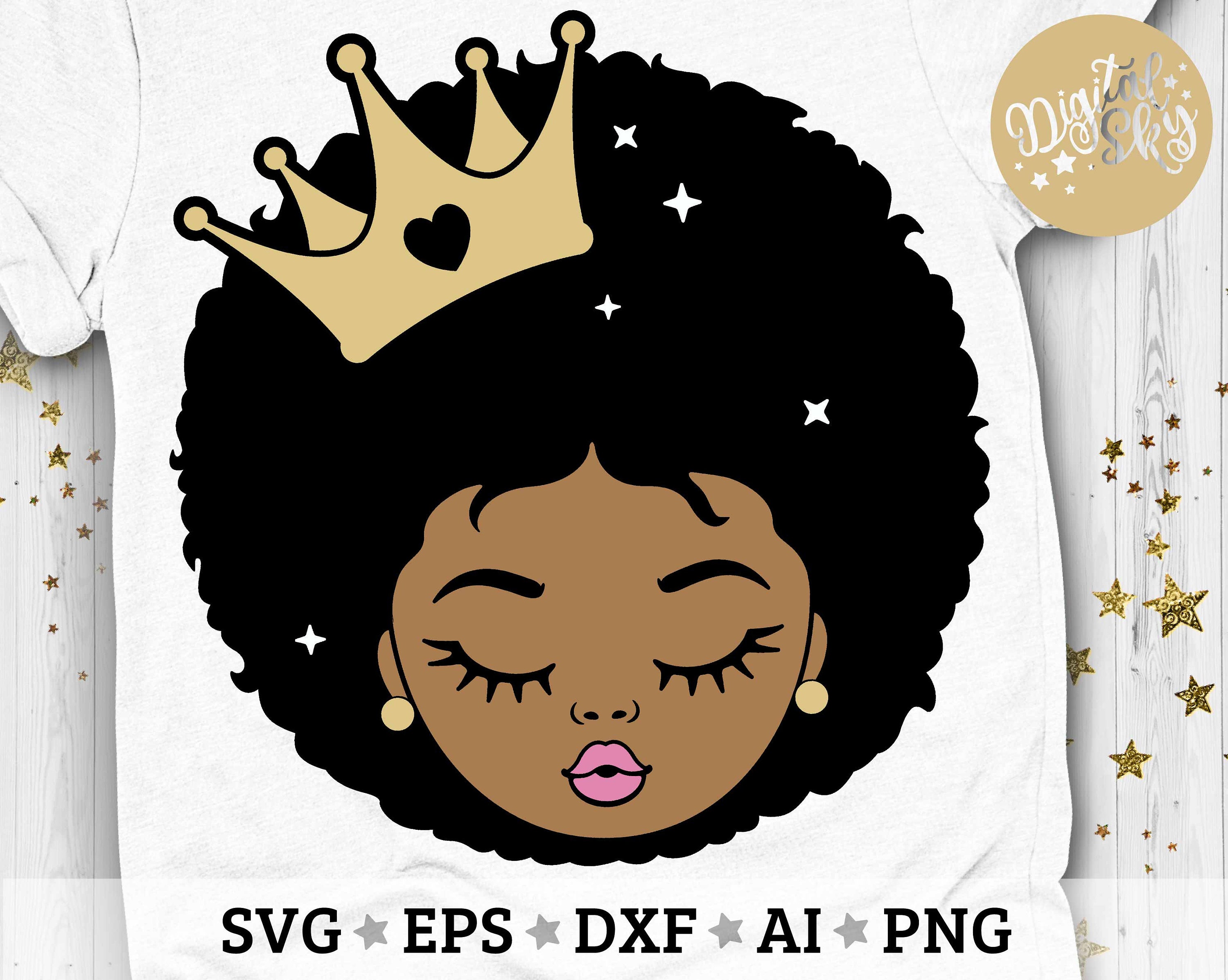 Afro Princess Svg Peekaboo Girl Svg Afro Puff Svg Little | Etsy