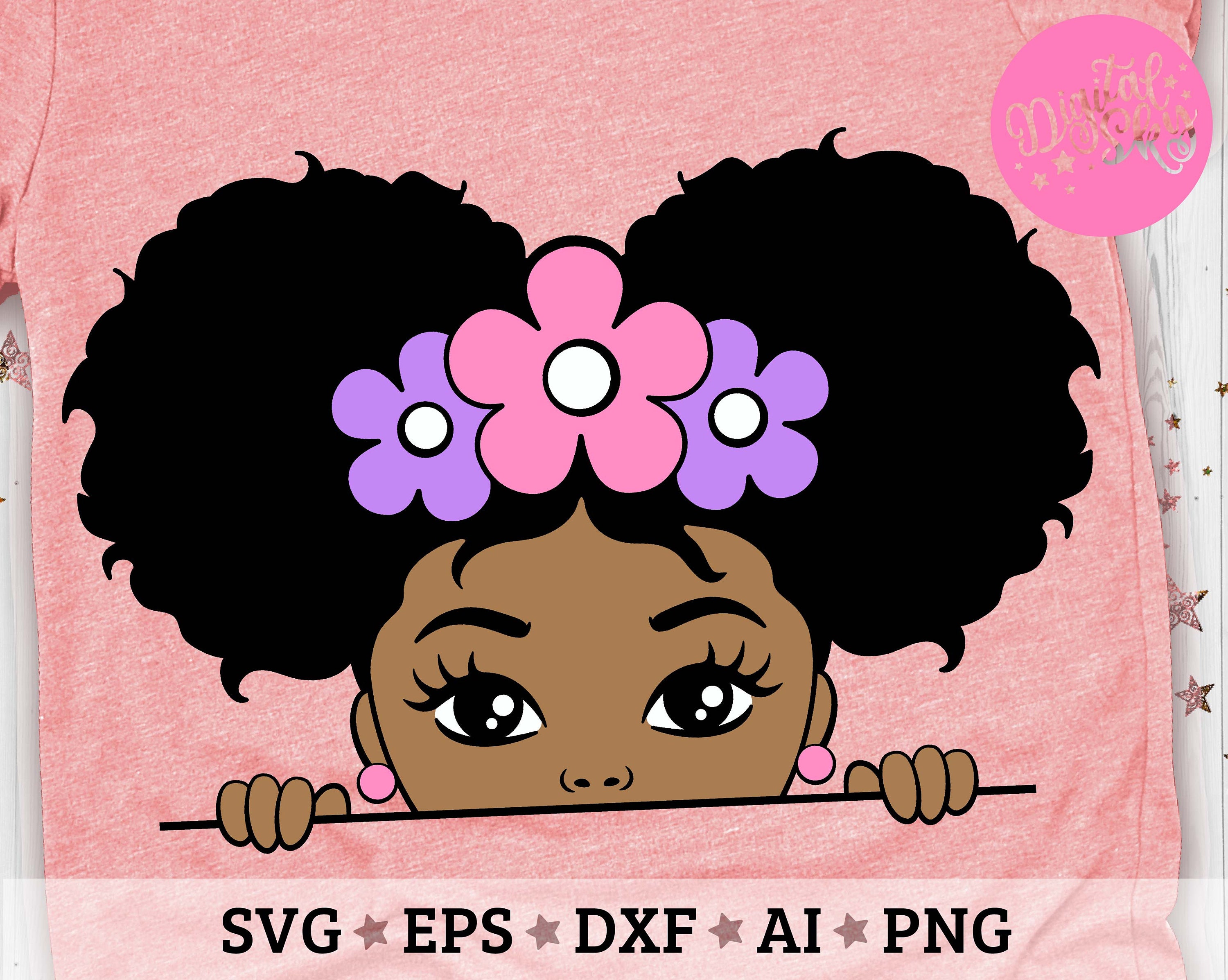Peekaboo Girl Svg Princess Svg Little Afro Queen Svg Afro | Etsy