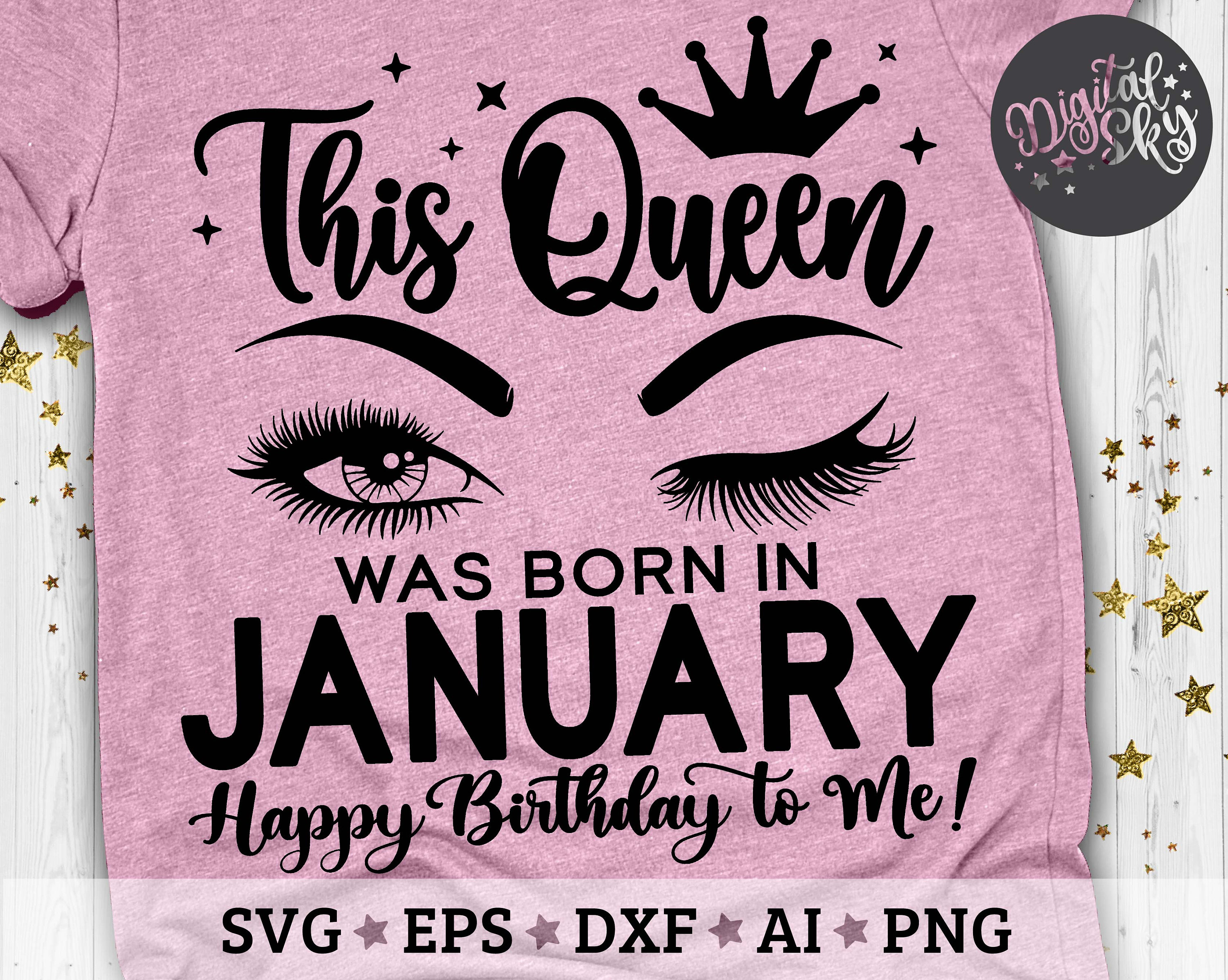 This Queen Was Born in January Svg January Queen SVG - Etsy