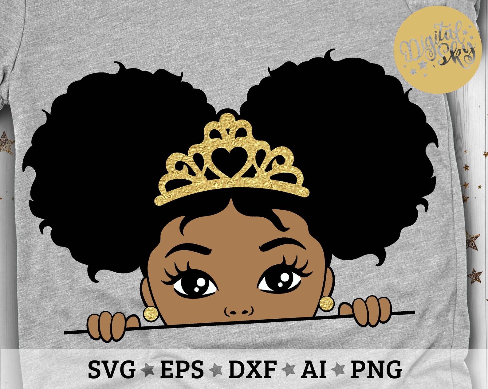 Peekaboo Girl Svg Princess Svg Little Afro Queen Svg Little | Etsy