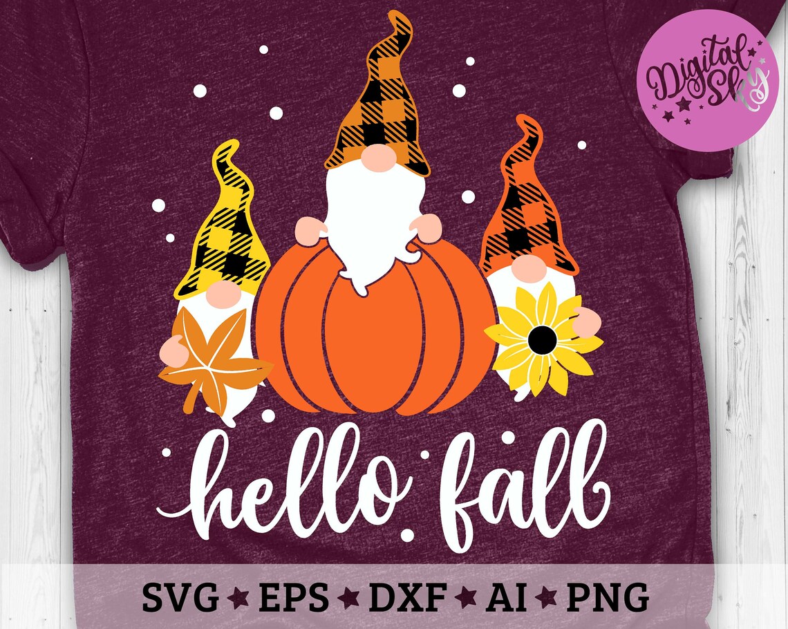 Hello Fall Svg Pumpkin Gnomes Svg Autumn Fall Gnome Svg - Etsy